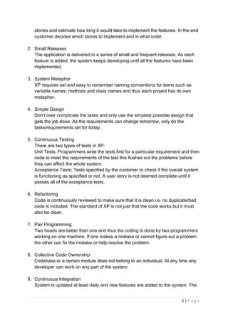 Extreme Programming (XP) as A Popular Agile methodology. | PDF | Web ...