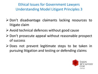 Ethical issues for Government Lawyers 23.3 | PDF