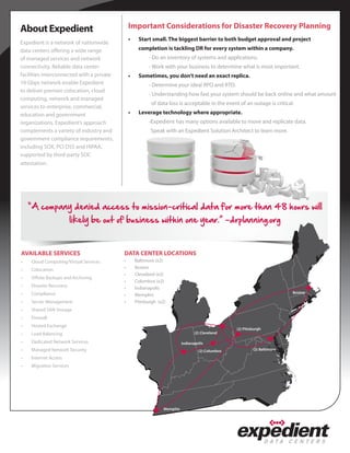 Info sheet-Disaster Recovery | PDF