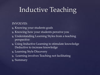 Inductive Learning or uncovering genius in the classroom | PPT