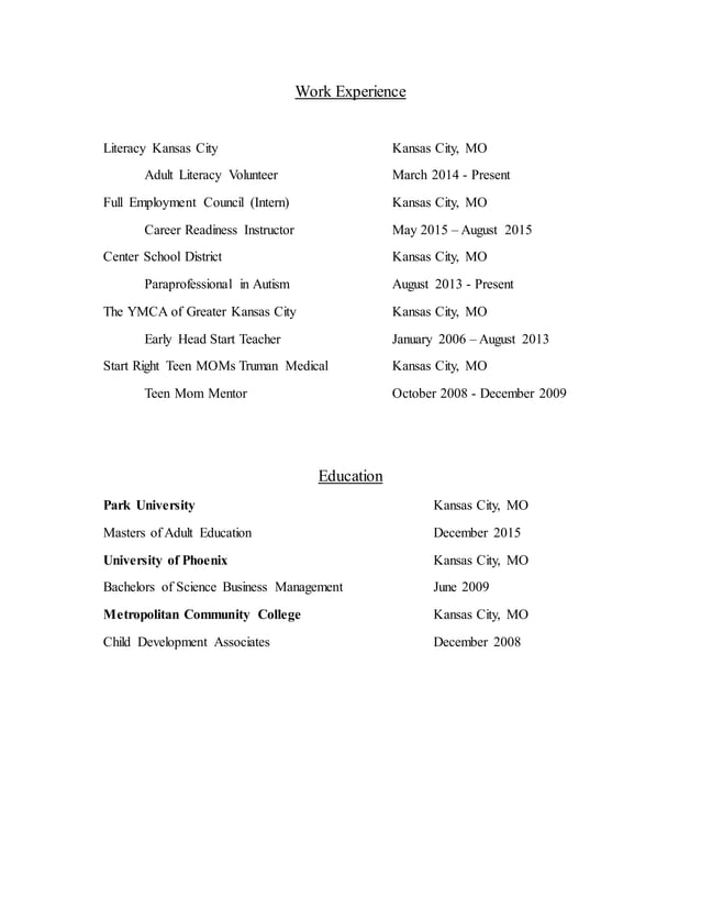 Michelle Rice Resume and Coverletter | DOCX