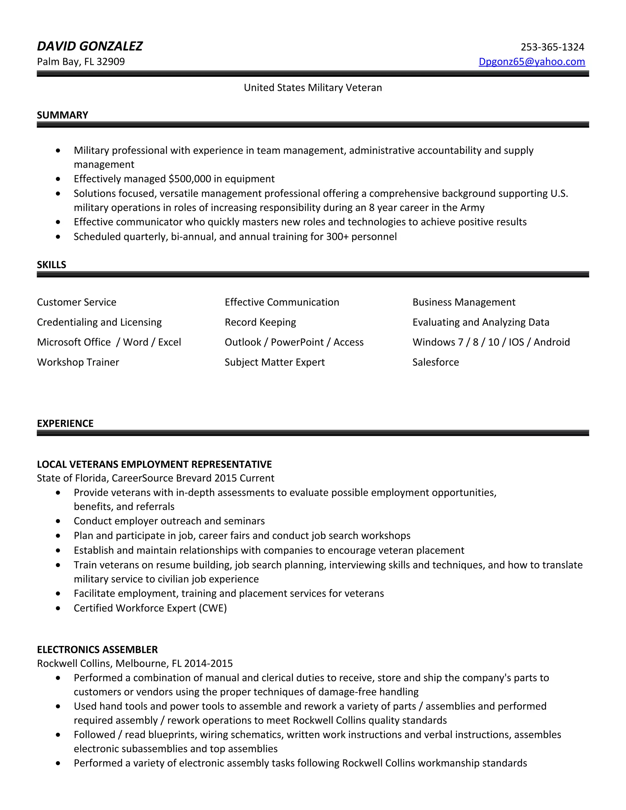 David resume2015 | DOC