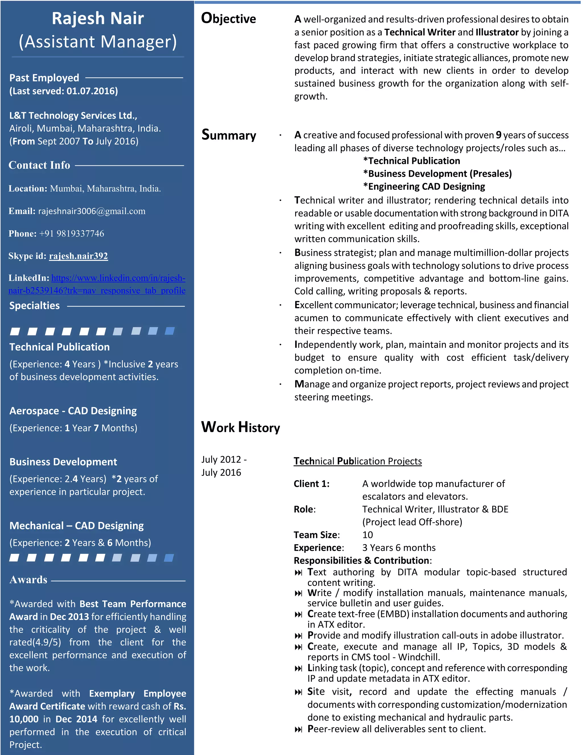 Rajesh Nair - Project_details_resume | PDF