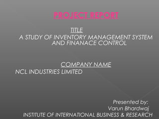 Presentation ON project | PPT | Logistics | Business
