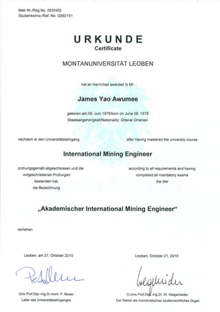Mining Diploma | PDF