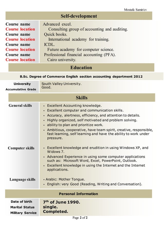 mostafa samir | DOCX | Business Accounting & Finance | Business