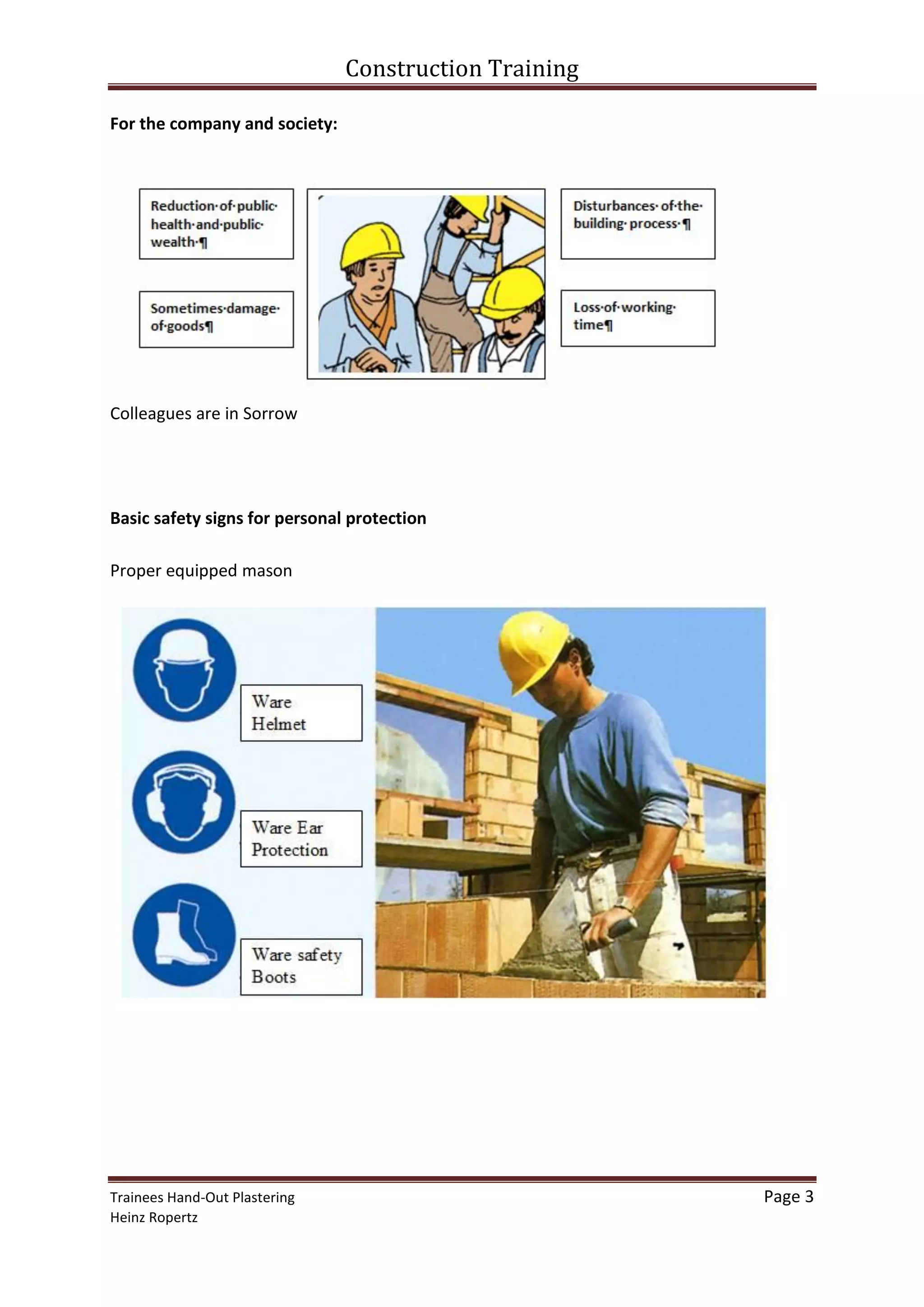 Trainees Hand-Book Plastering | PDF