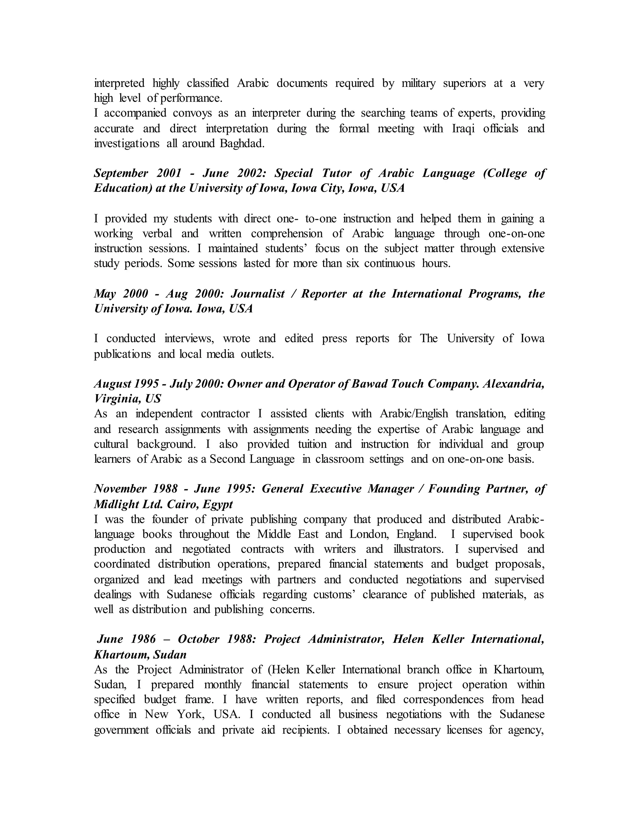 Bederelddin Ahmed corrected CV | DOCX