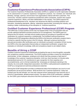Significance of CCXP Certification | PDF