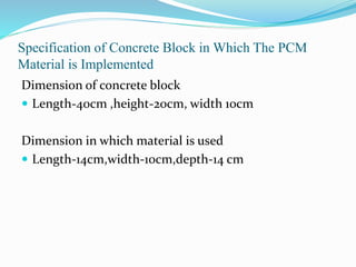 APPLICATION OF PCM IN CONSTRUCTION OF BUILDINGS | PPTX