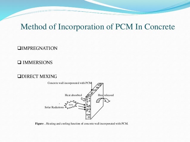 APPLICATION OF PCM IN CONSTRUCTION OF BUILDINGS