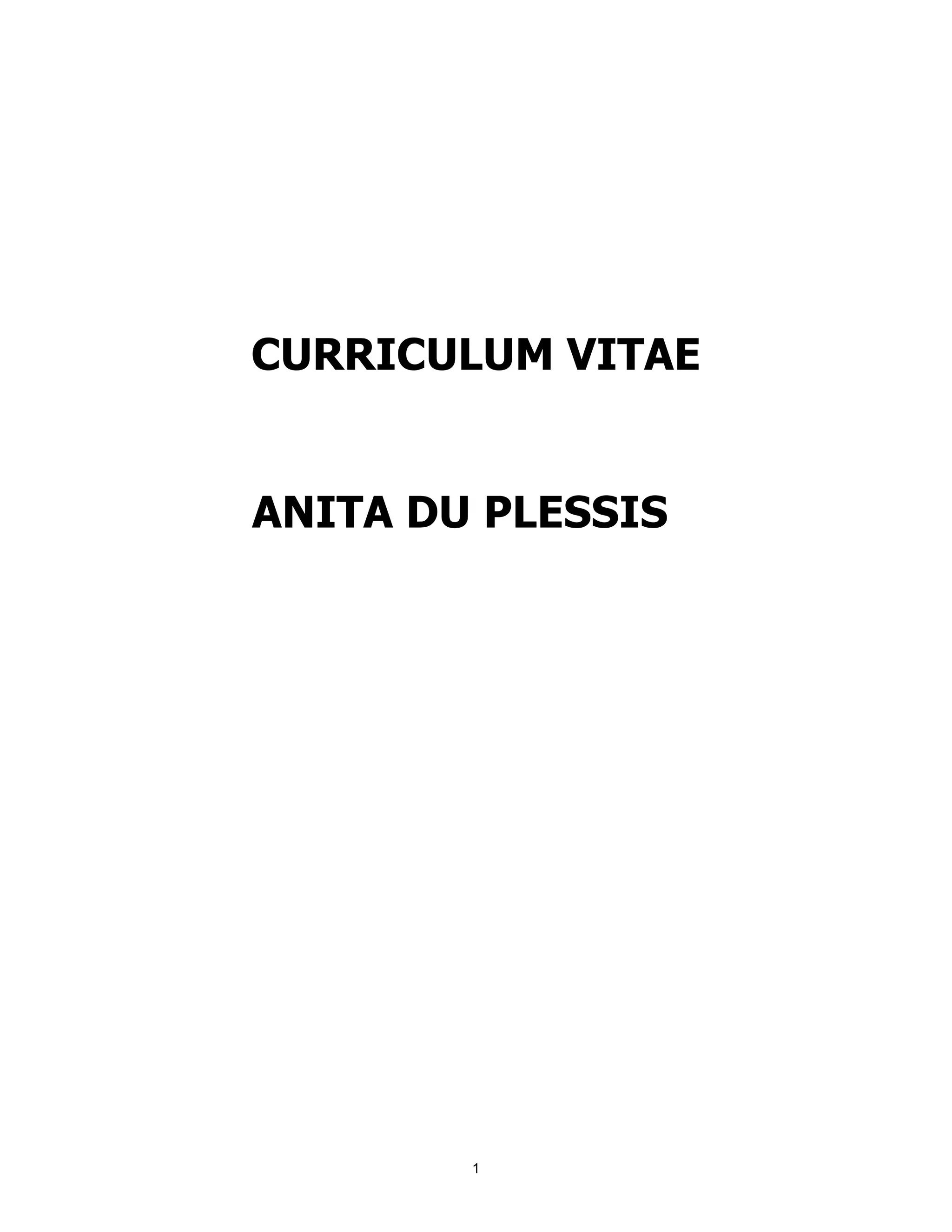 du plessis anita cv | PDF