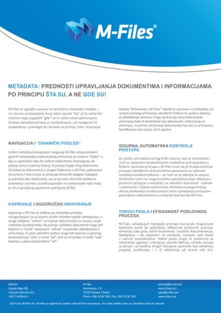 General M-Files Brochure (Web) A4 EU Serbian | PDF