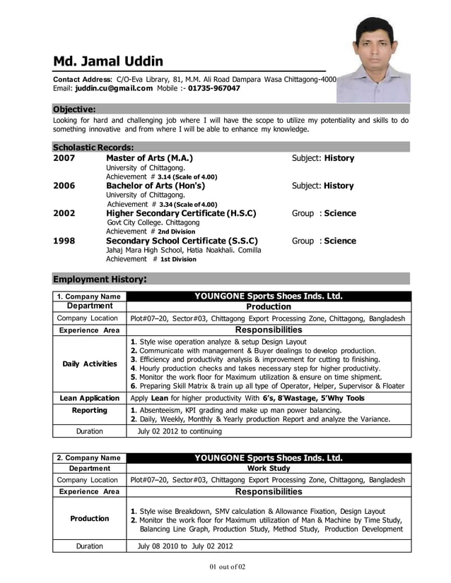 Jamal Uddin Hasan CV | DOCX