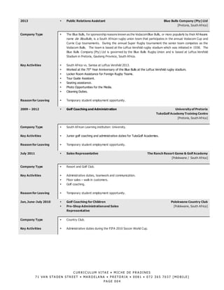 Miche de Pradines CV 2015 | PDF