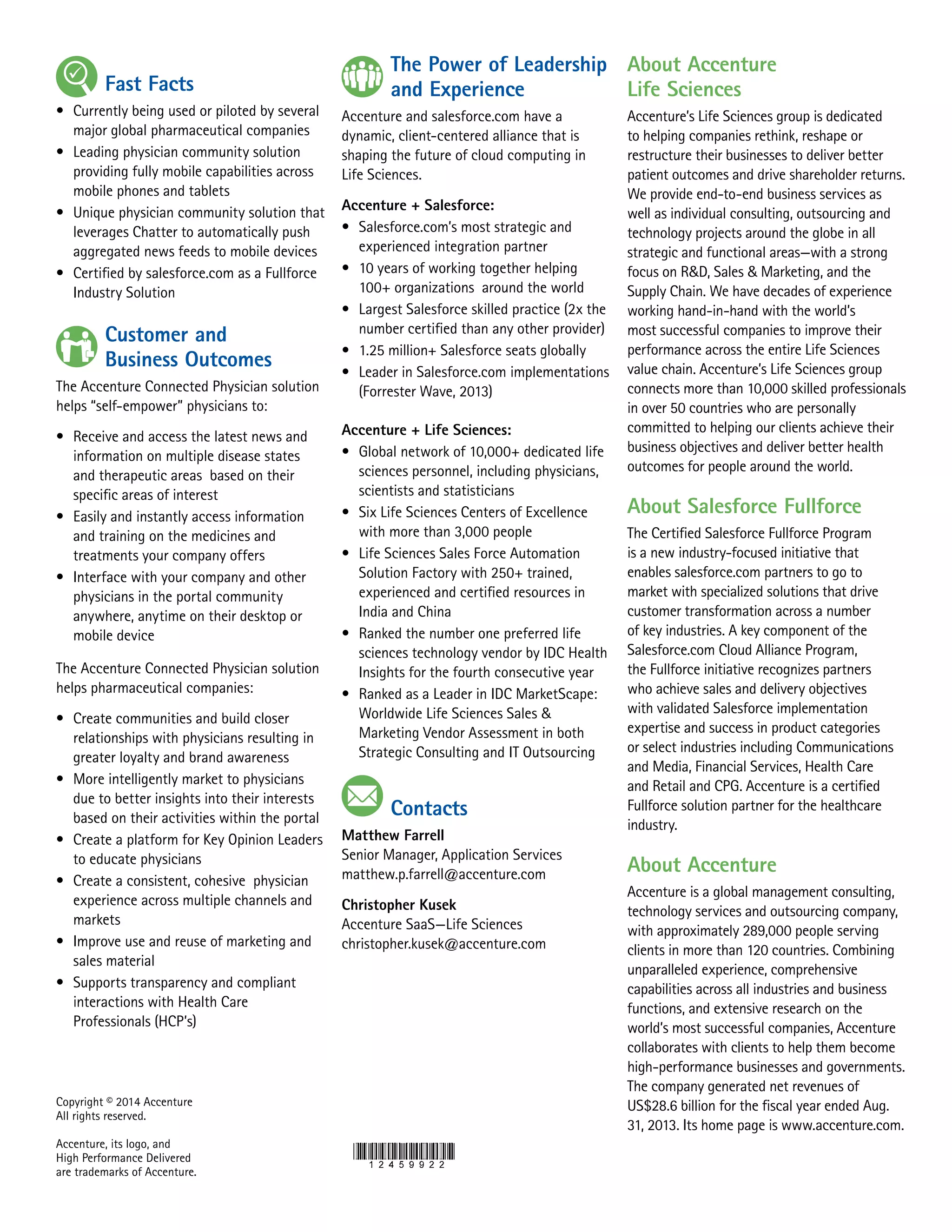 Accenture Connected Physician Solution | PDF