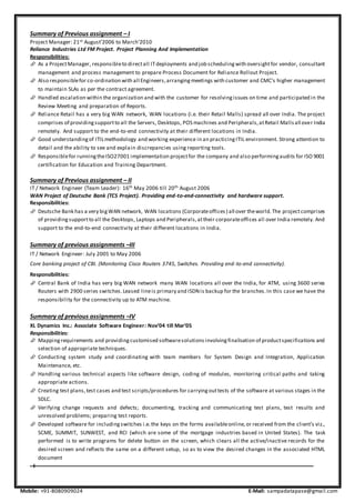 Sampada Tapase_Resume July'16 | PDF