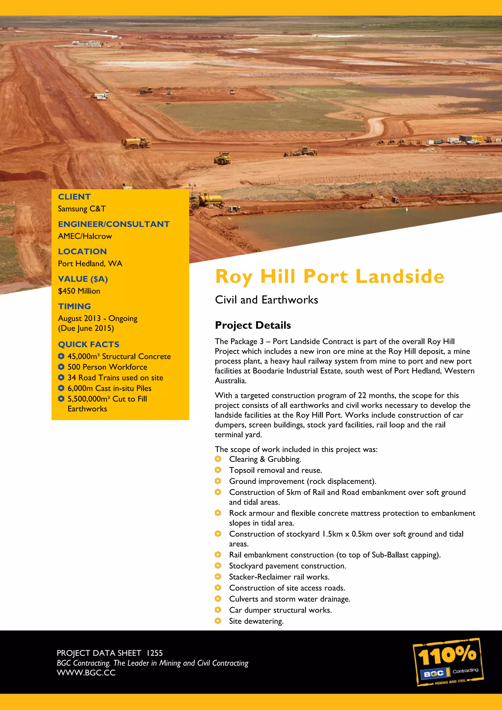 1255 - Roy Hill Port Landside | PDF