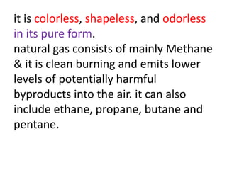 Natural gas Overview for LPG course for candidates | PPT