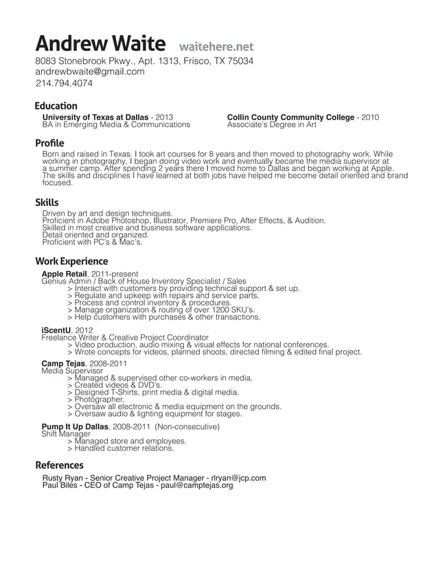 andrewaiteresume | PDF