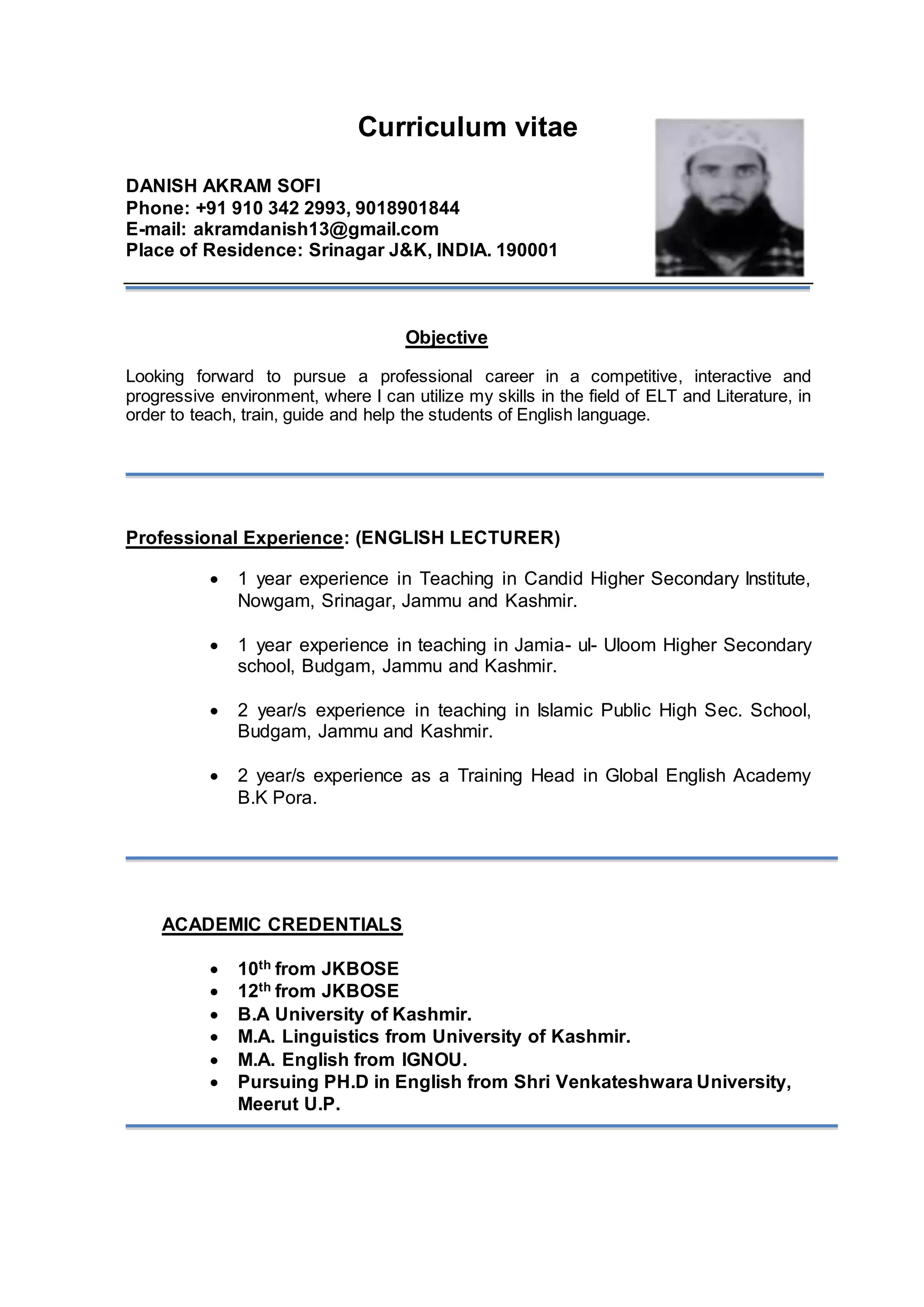 danish's resume ORI | DOCX