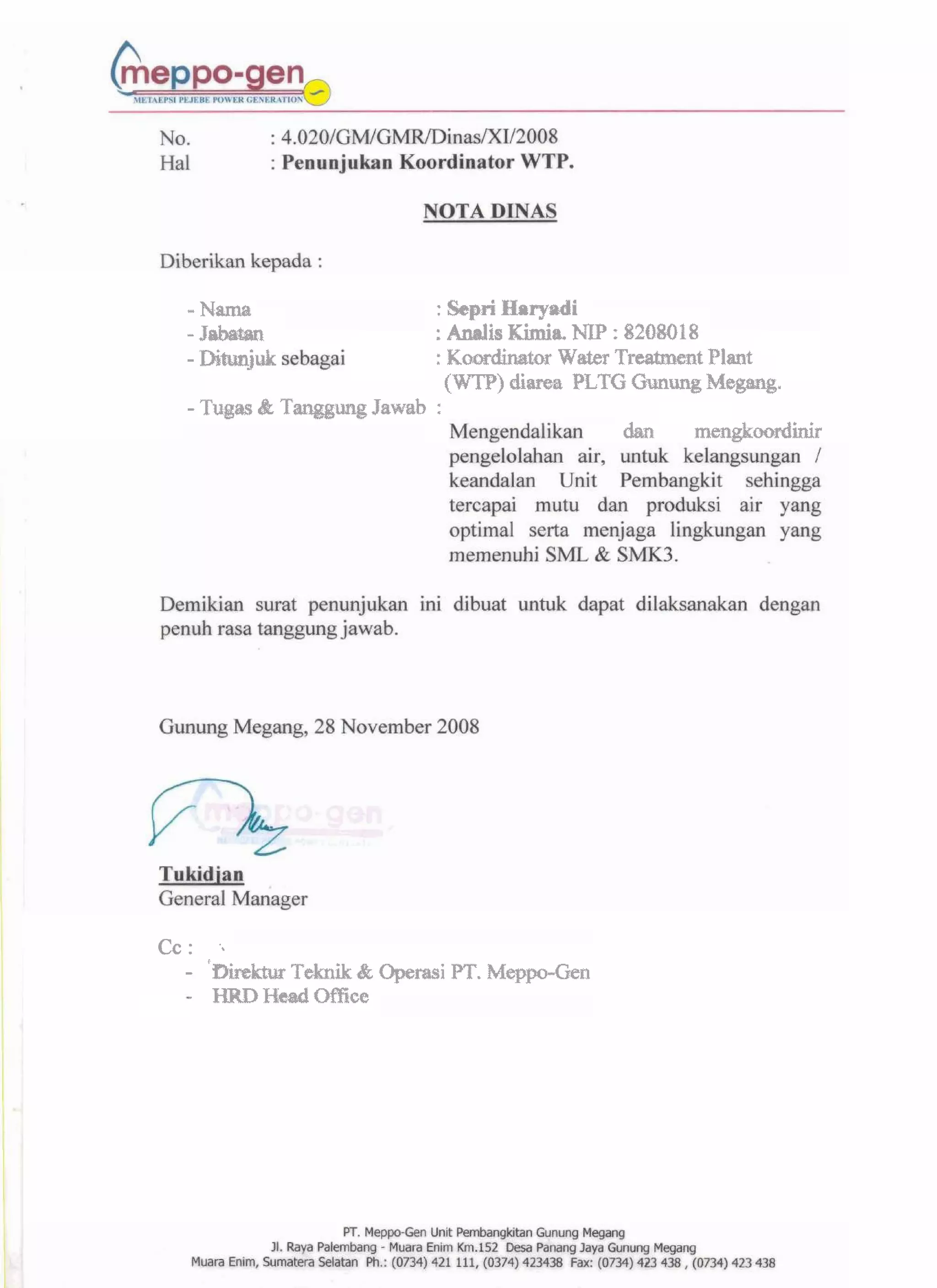 Pengalaman kerja meppogen.compressed | PDF