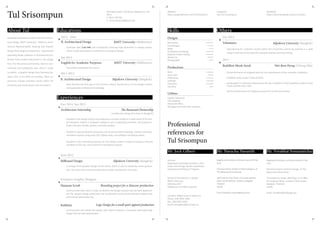 Tul_Srisompun_resume and portfolio_ | PPT