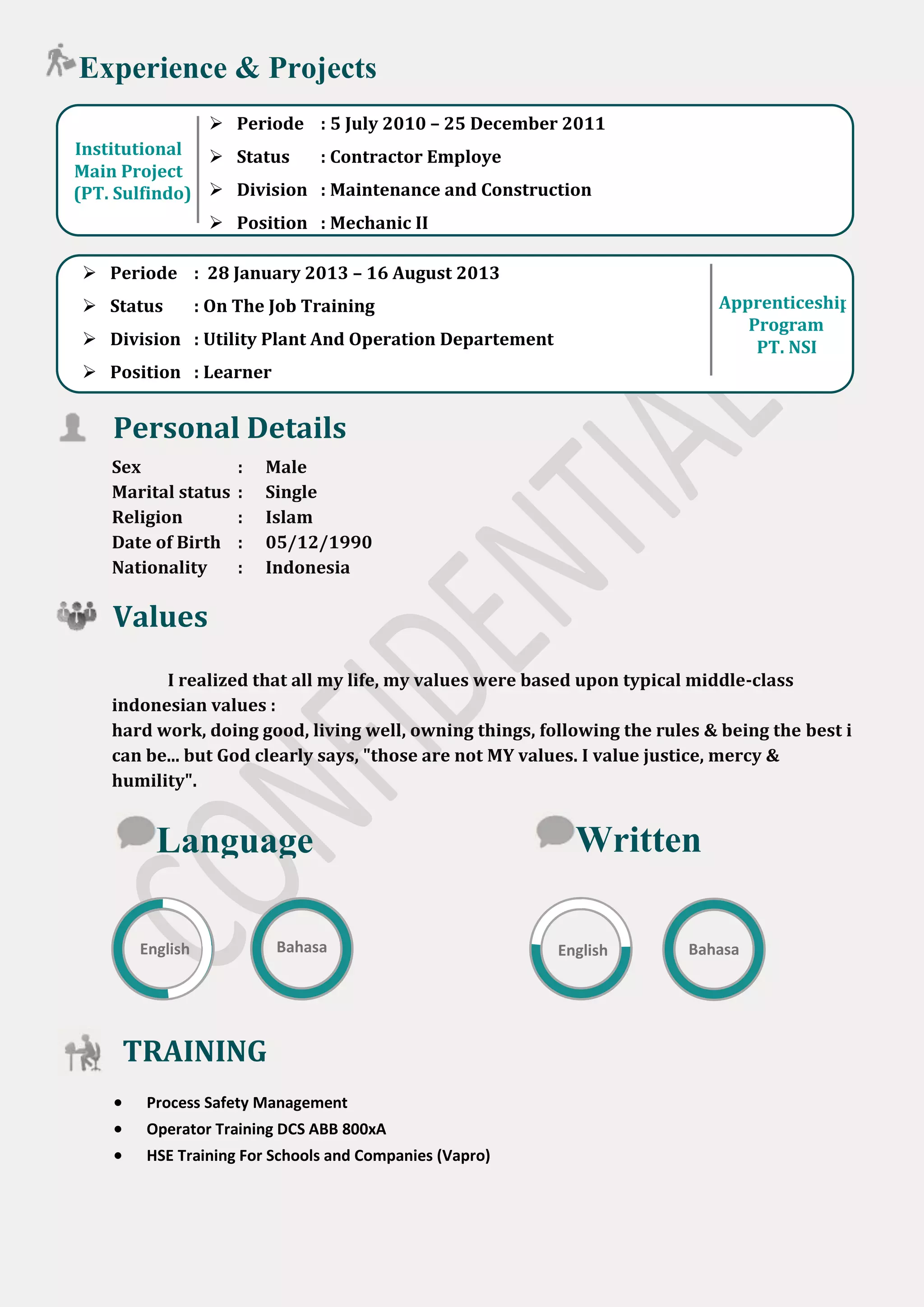 CV Dedy | PDF | Civil Engineering Industry | Industries