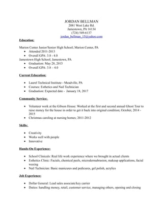 resume 2016.wps JB | DOC