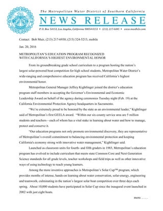 MWD Education Program Honored 012016 FINAL (3) | PDF