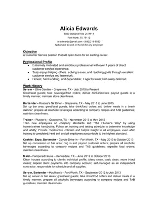Alicia Edwards Resume | PDF