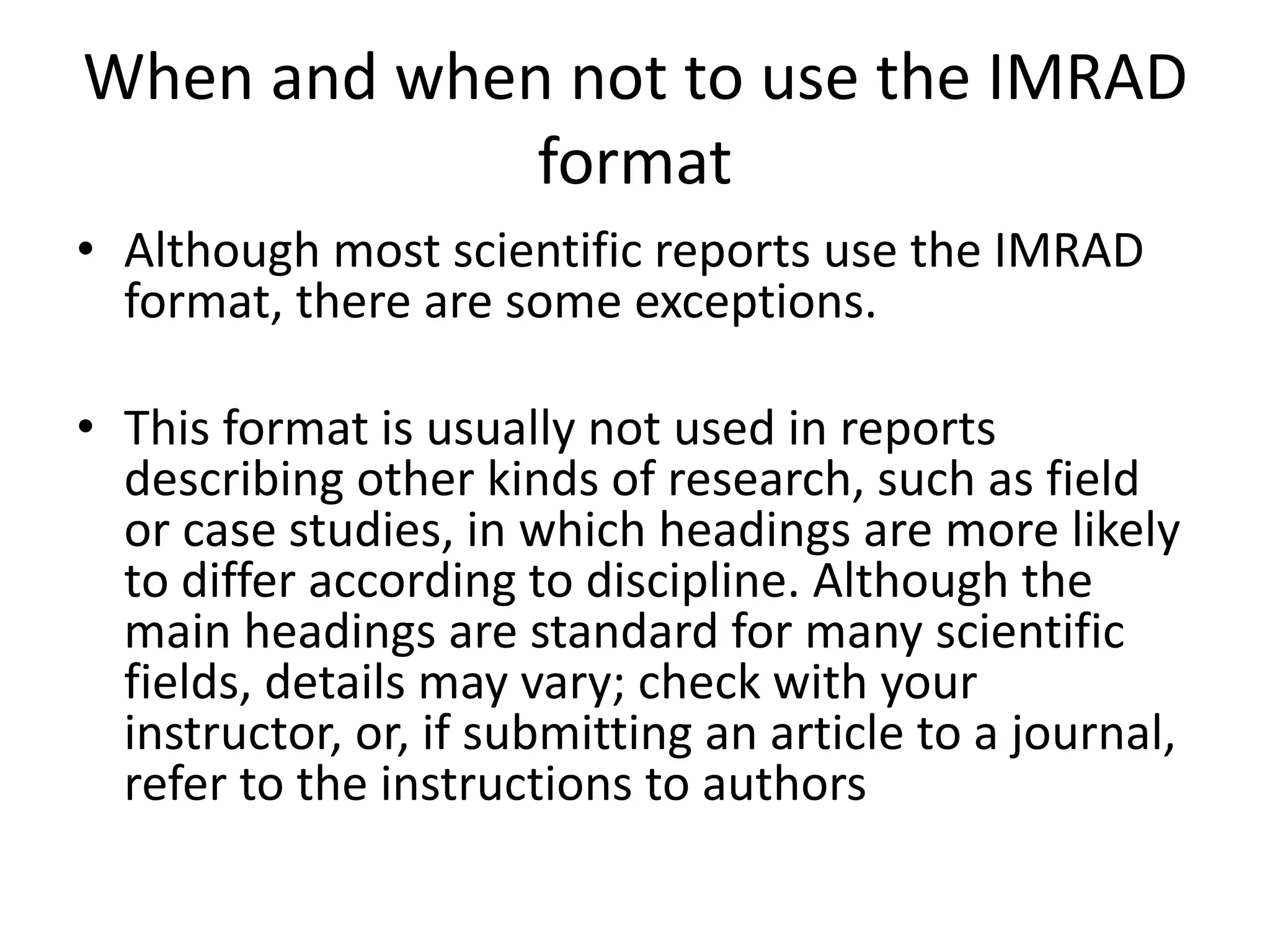 HOW TO WRITE SCIENTIFIC REPORTS | PPTX
