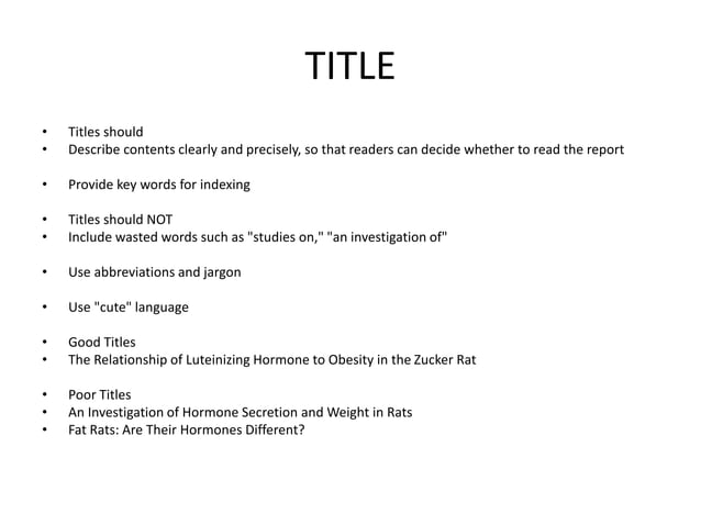 HOW TO WRITE SCIENTIFIC REPORTS | PPTX