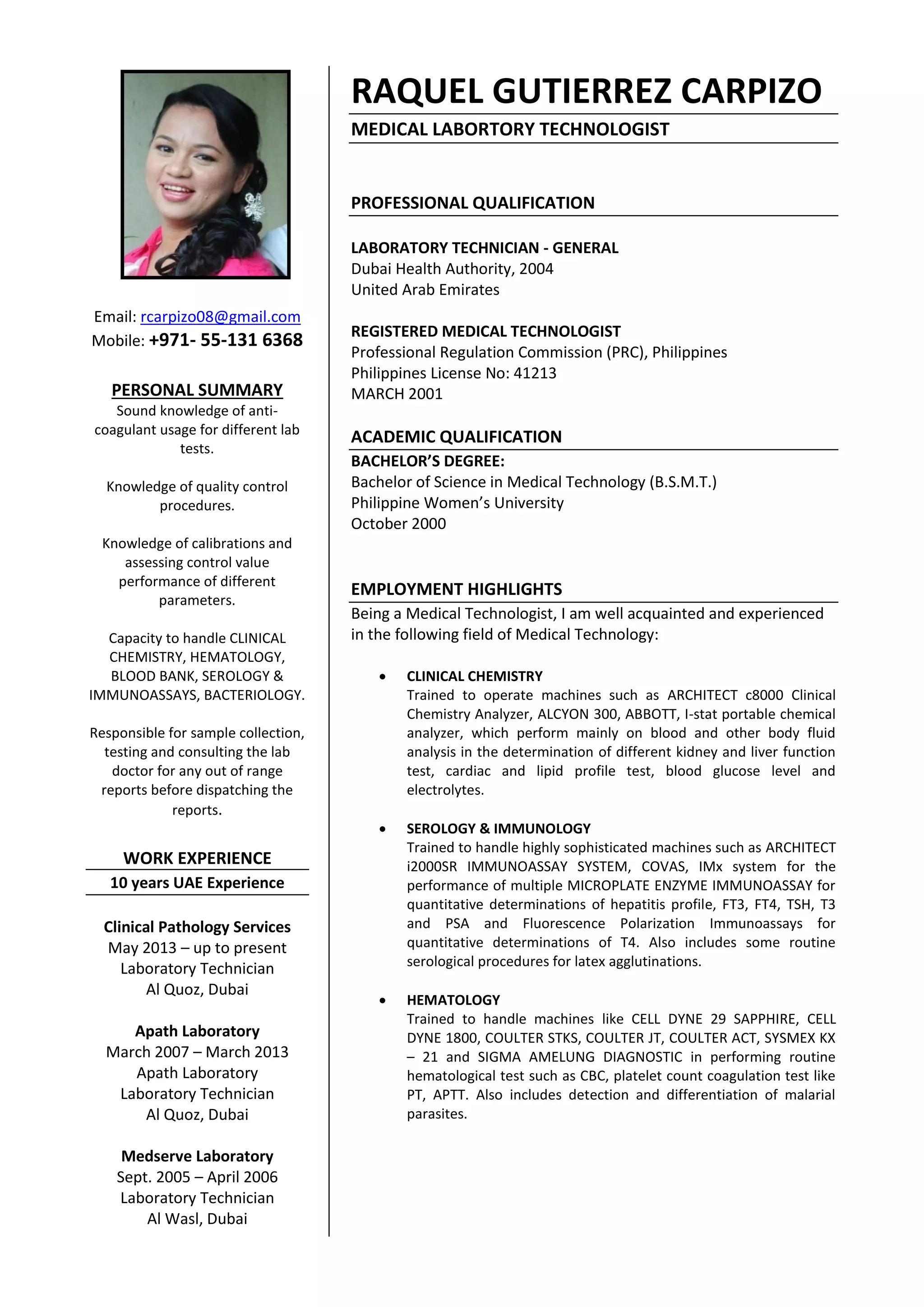 CV RAQUEL G CARPIZO | PDF