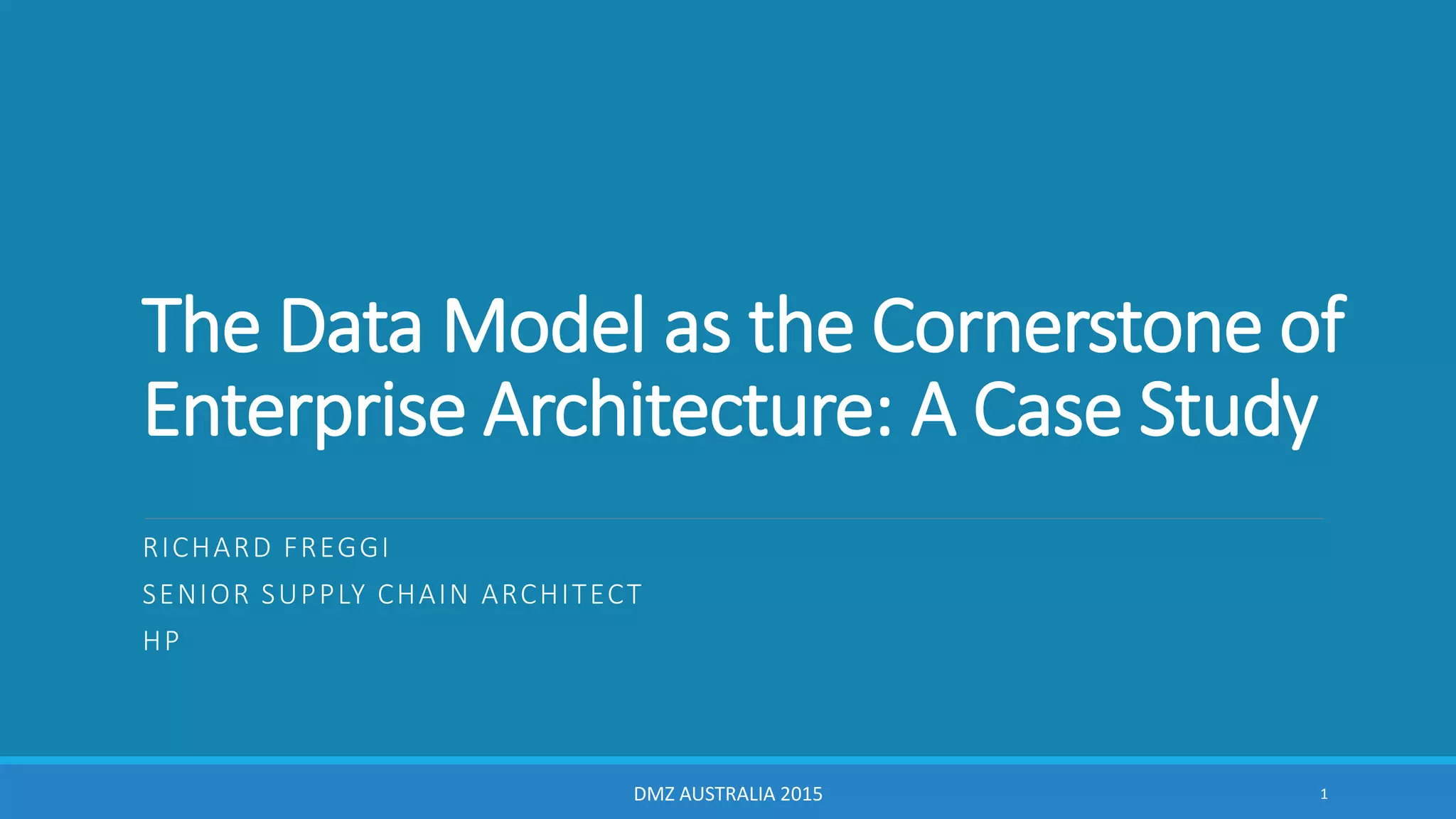 Data Modeling Enterprise Architecture | PDF