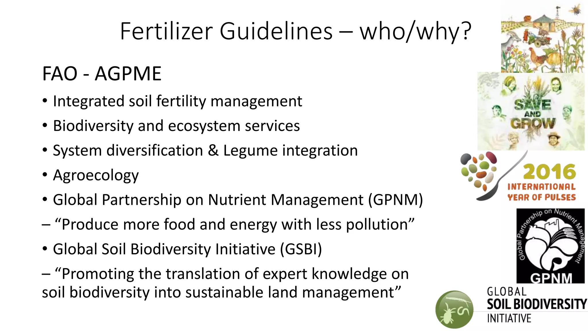 Guidelines for fertilizers management | PPTX