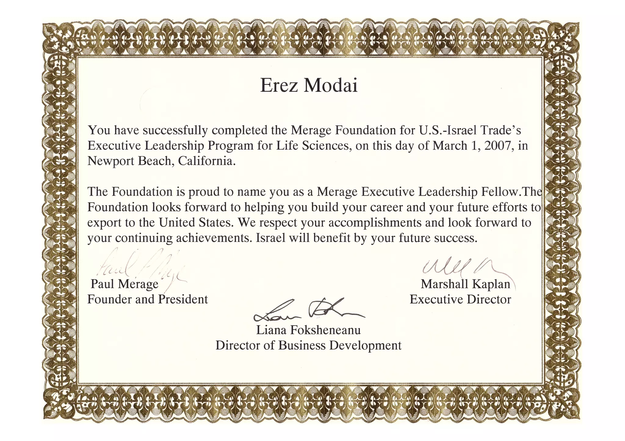 Merage Foundation Executive Leadership Program Dip | PPT