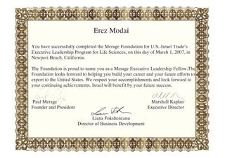 Merage Foundation Executive Leadership Program Dip | PPT