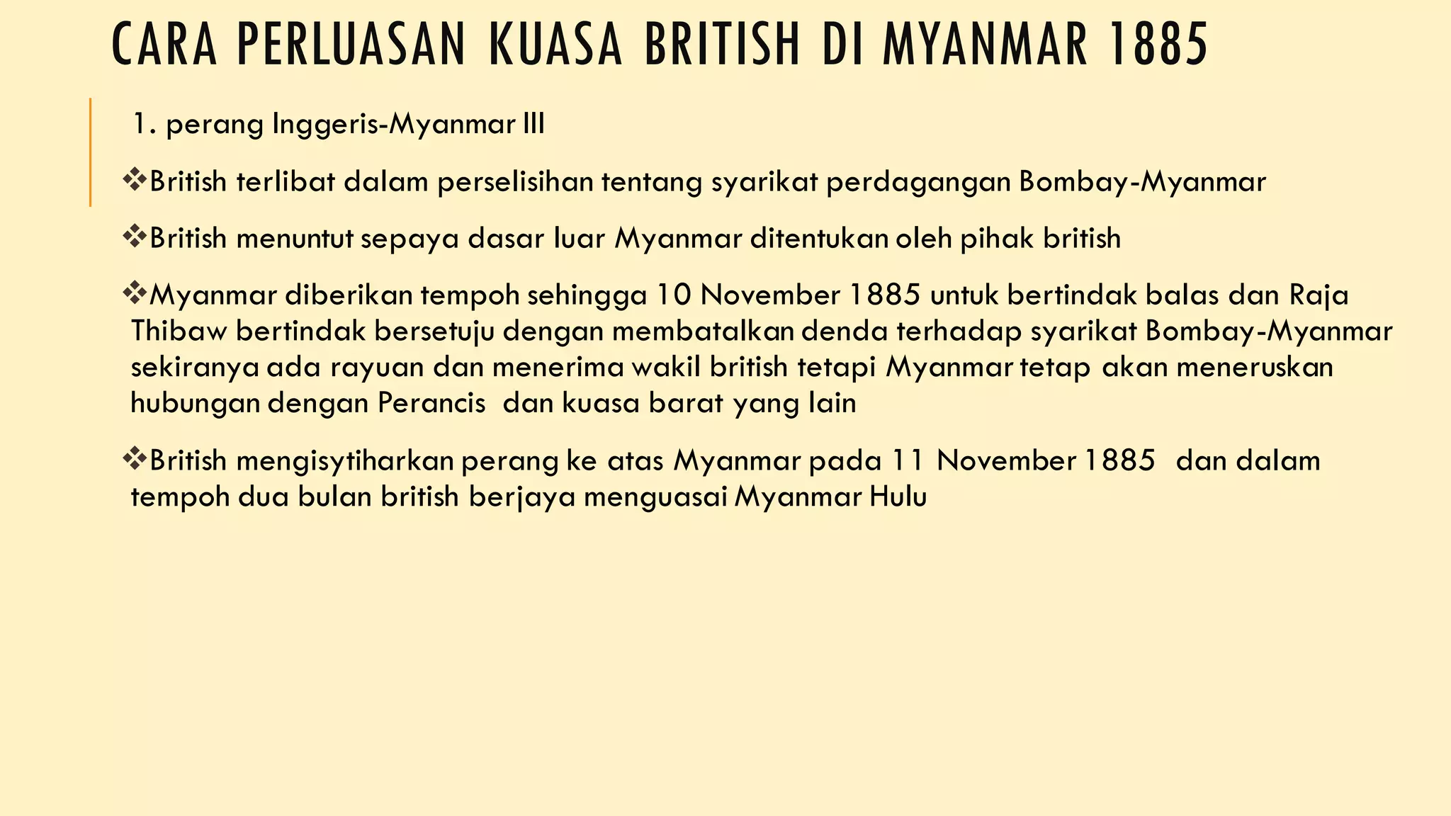 Peluasan Kuasa British di Myanmar | PDF