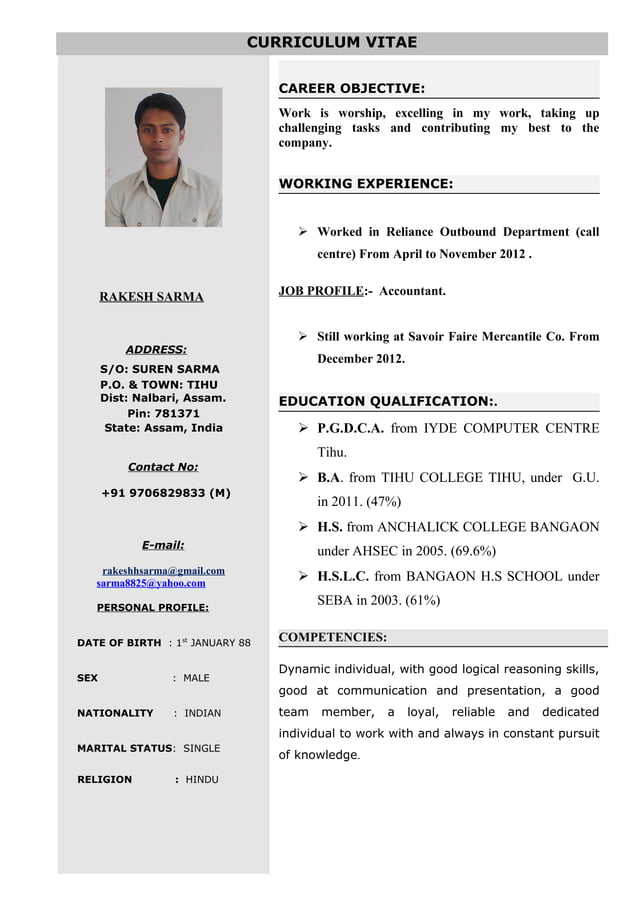 Rakesh cv | PDF