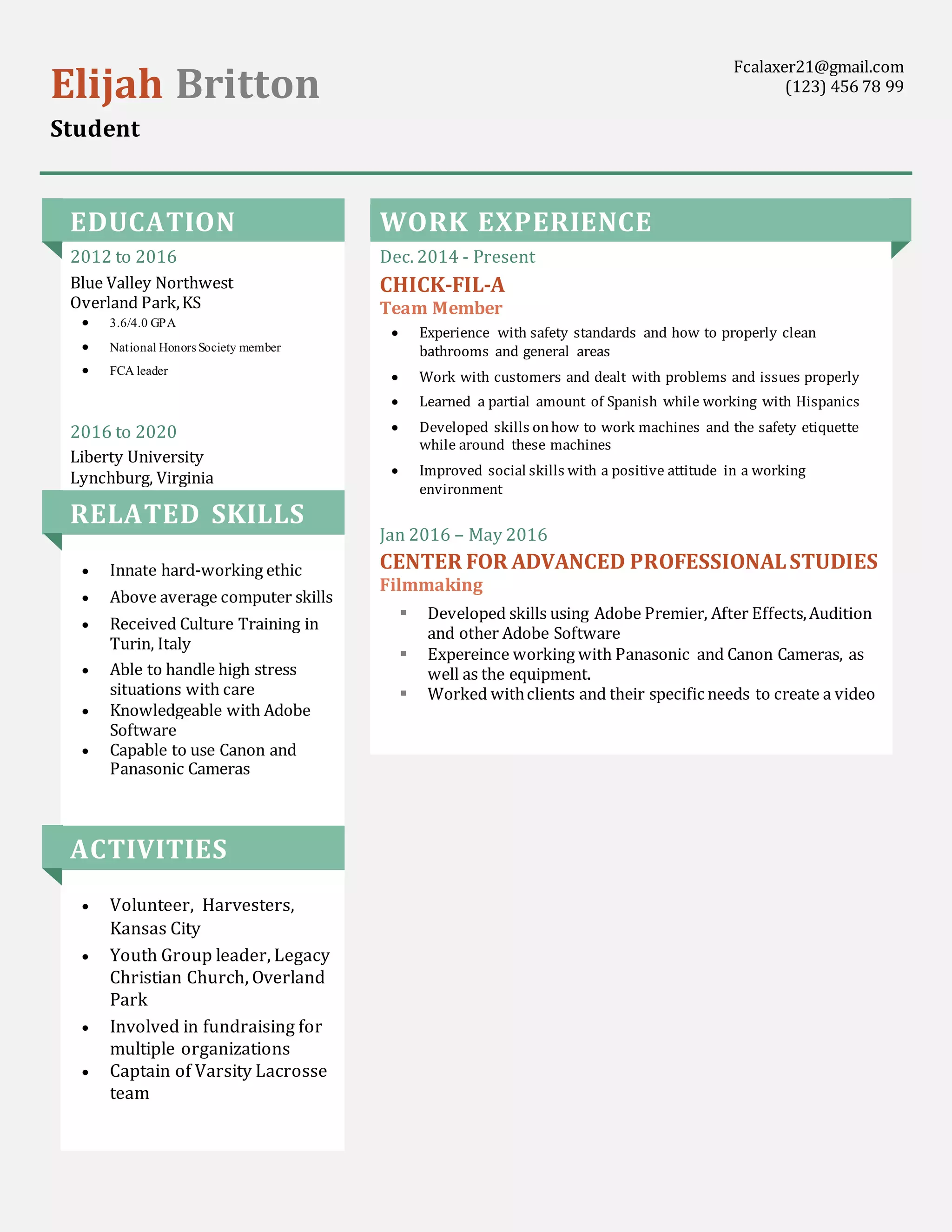 Eli REsume | DOCX