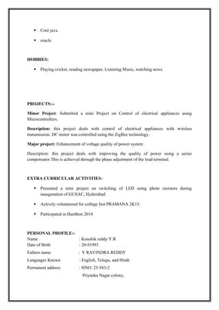 koushik new resume | PDF