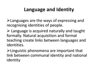 Issue of Linguistic Identity among the Chepang Students | PPT