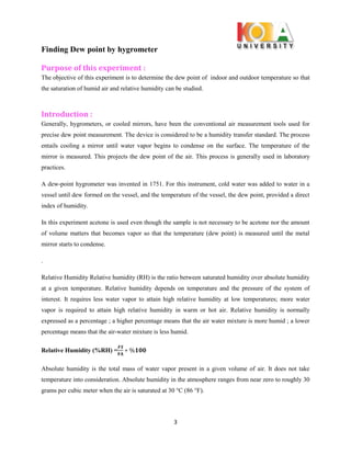 Dew point | PDF