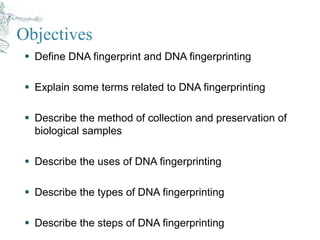 DNA fingerprinting | PPTX | Genetics | Science