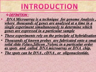 dna microarray | PPTX