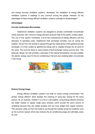 Energy efficientventilationsystembs | PDF