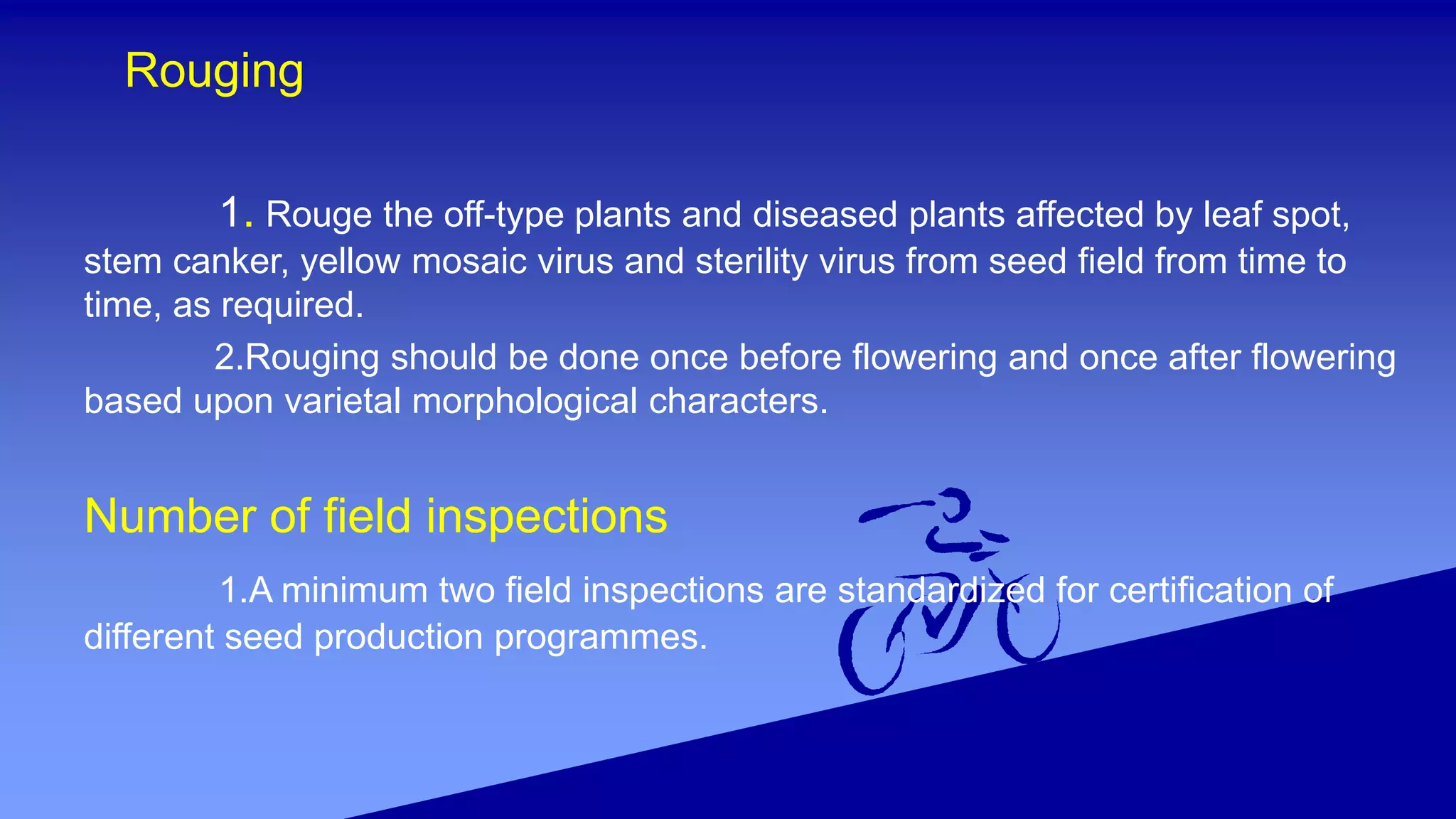 Foundation and certified seed production of Black gram, Green gram and ...