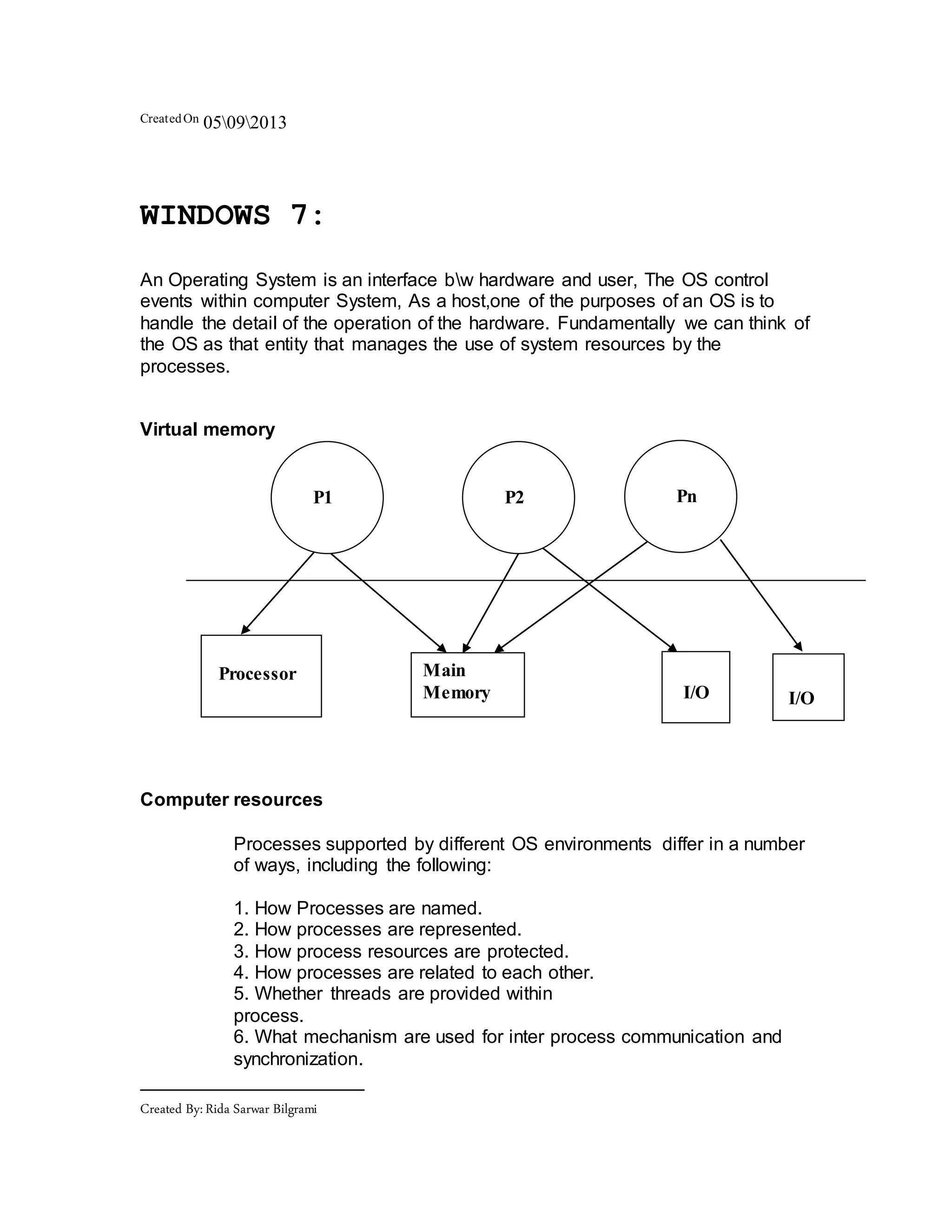 My first Operating System Presentation | PDF