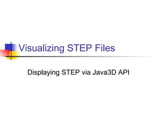 Visualizing STEP Files | PPT
